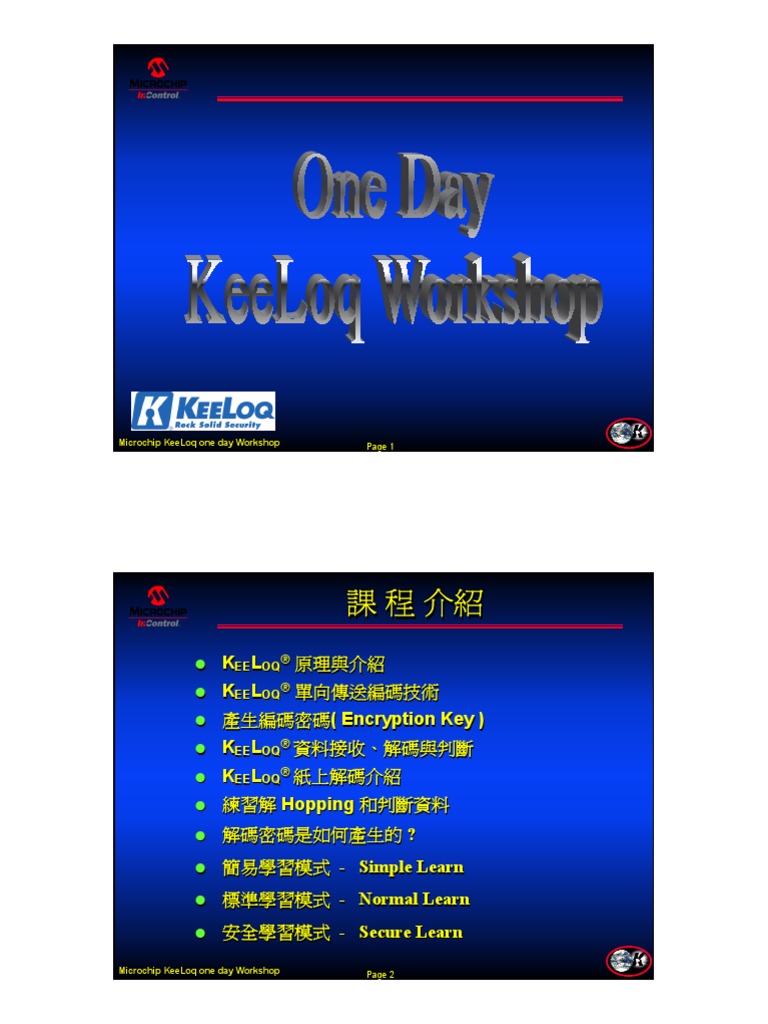 Chinese Keeloq One Day Workshop | PDF