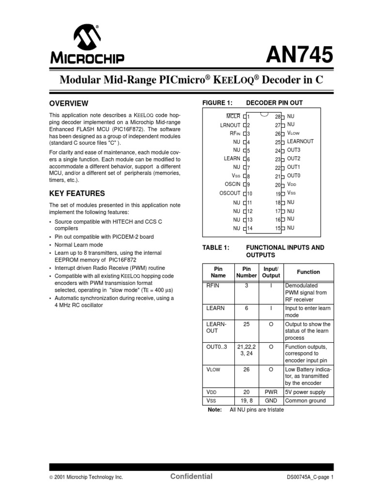 Modular Mid-Range Picmicro K L Decoder in C: Ee Oq | PDF