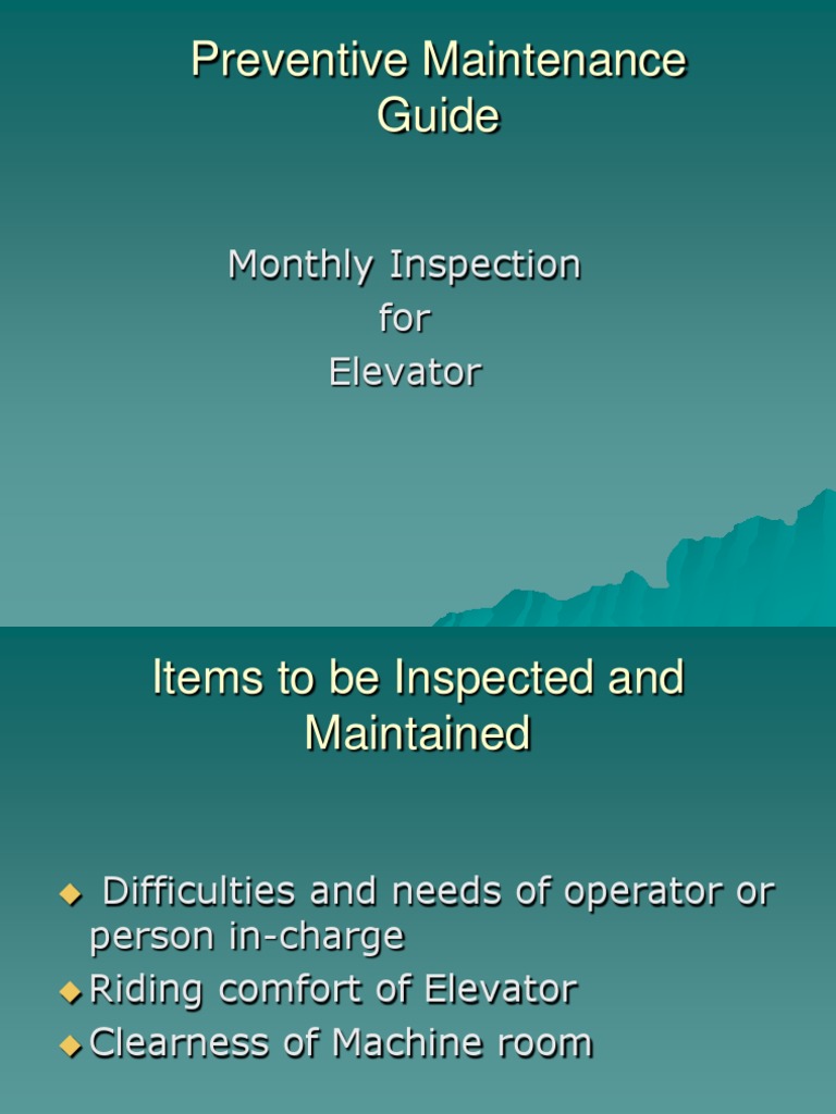Hyundai Elevator Preventive Maintenance Procedure | PDF | Elevator | Switch