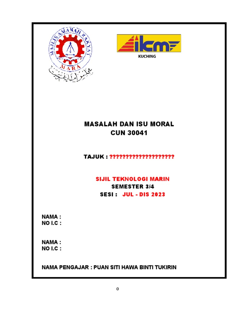 FORMAT TUGASAN CUN 30041 JUL23 | PDF