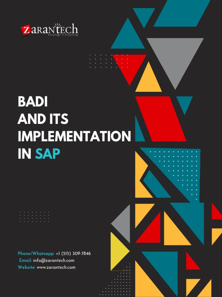 Badi And Its Implementation In Sap Pdf Method Computer Programming Parameter Computer 2897