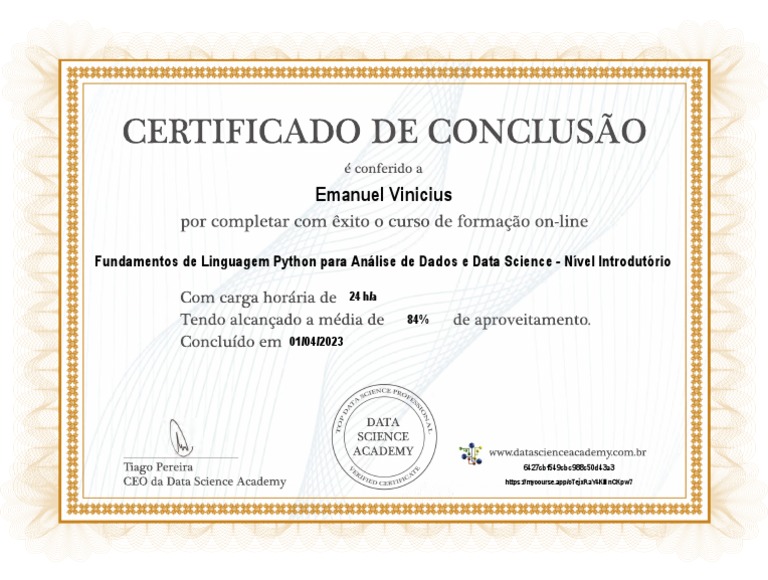Certificado Python | PDF