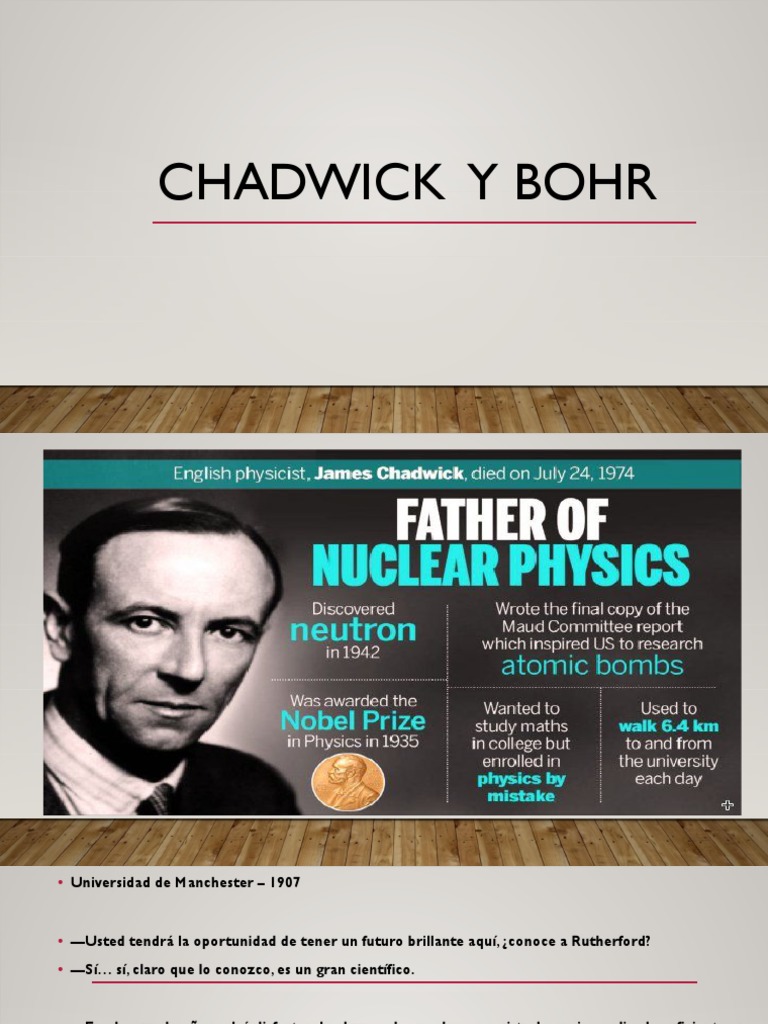 Chadwick y Bohr | PDF | Niels Bohr | Átomos