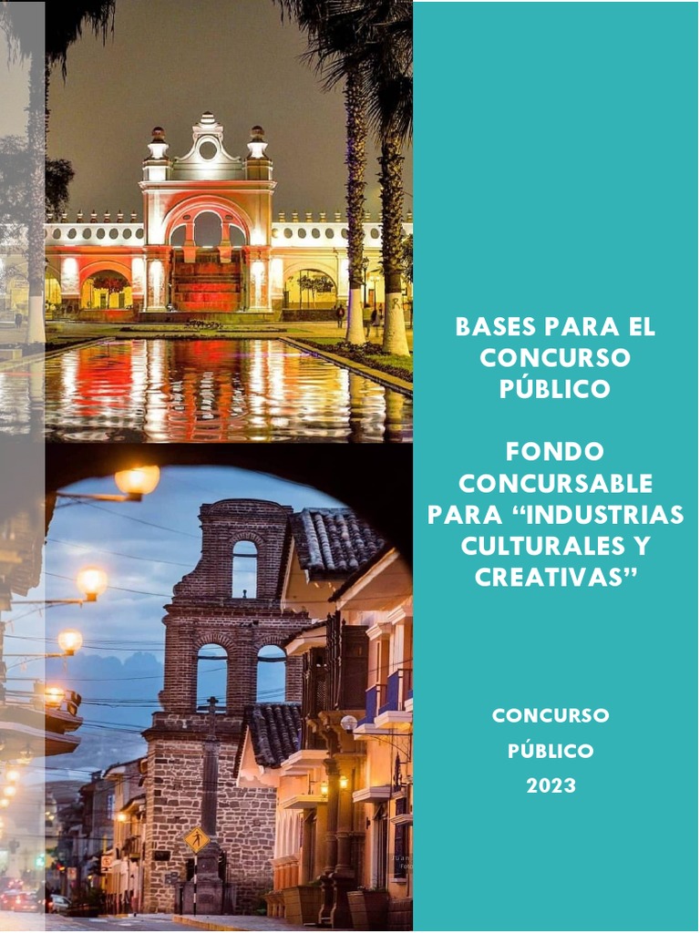 Bases - Fondo Cultural Concursable Industrias Culturales y Creativas | PDF