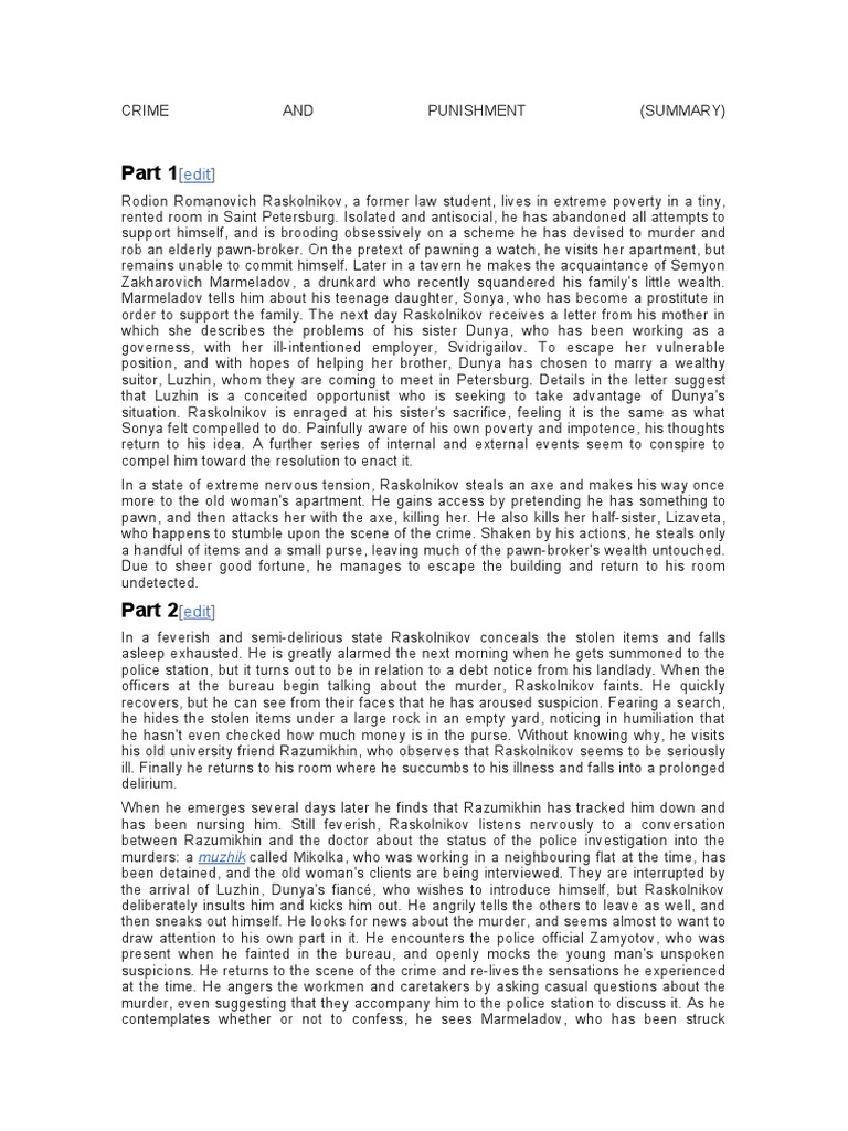CRIME Summary | PDF | Crime And Punishment
