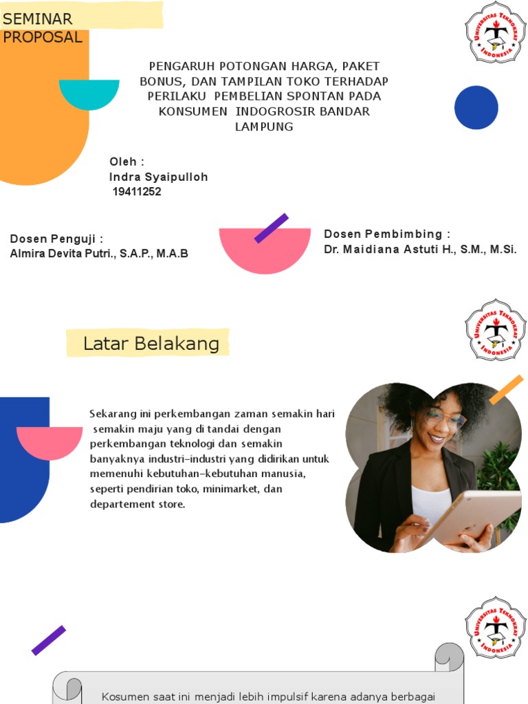 Seminar Proposal Indra Syaipulloh - 19411252 | PDF