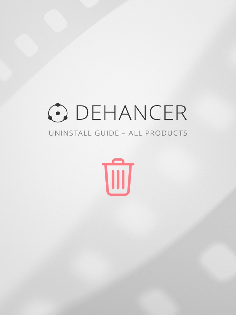 Uninstall Dehancer Pro | PDF