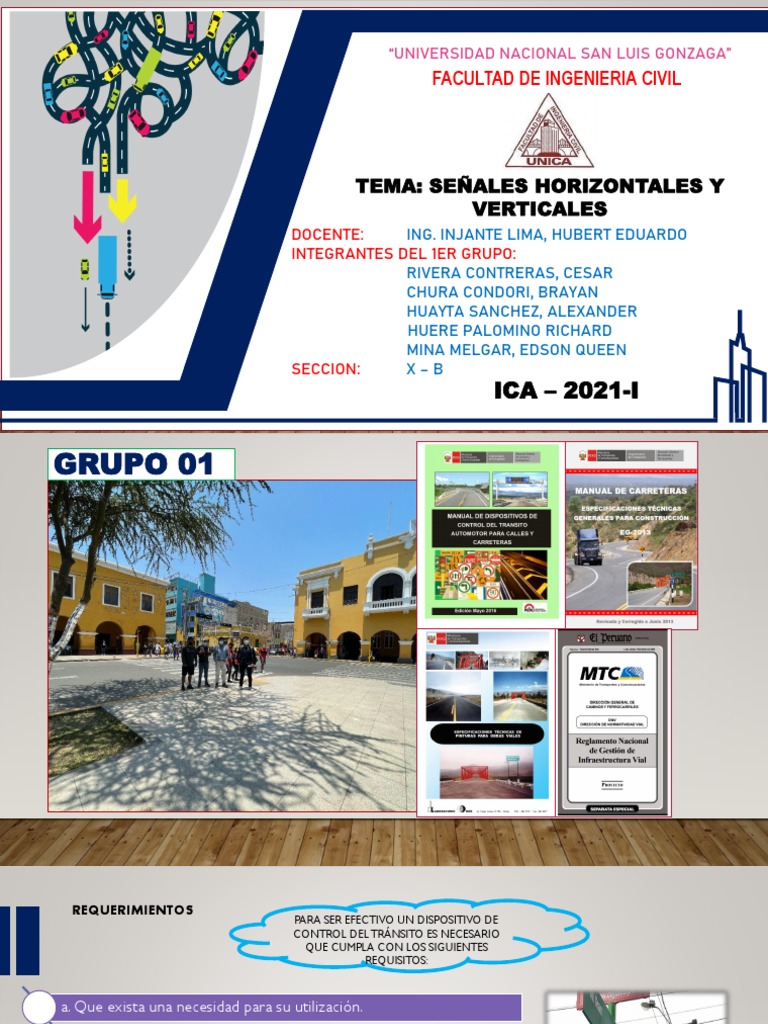 Grupo 01 - Señales Verticales y Horizontales | PDF