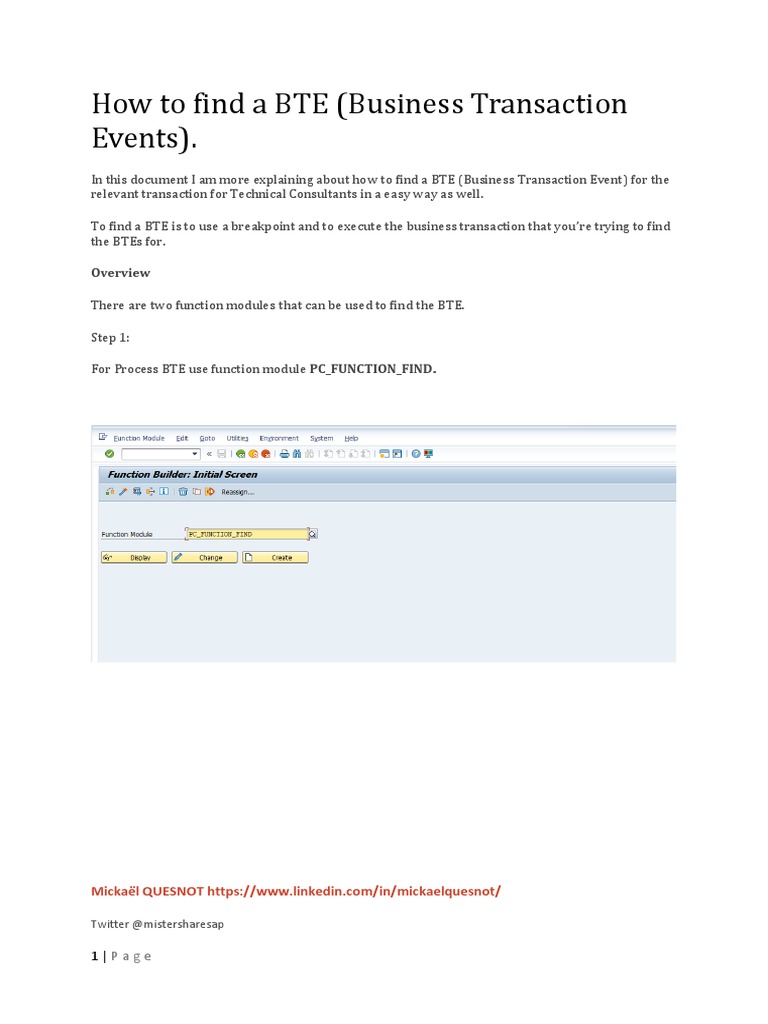 How To Find A BTE Business Transaction Events Docx 1690370378 | PDF ...