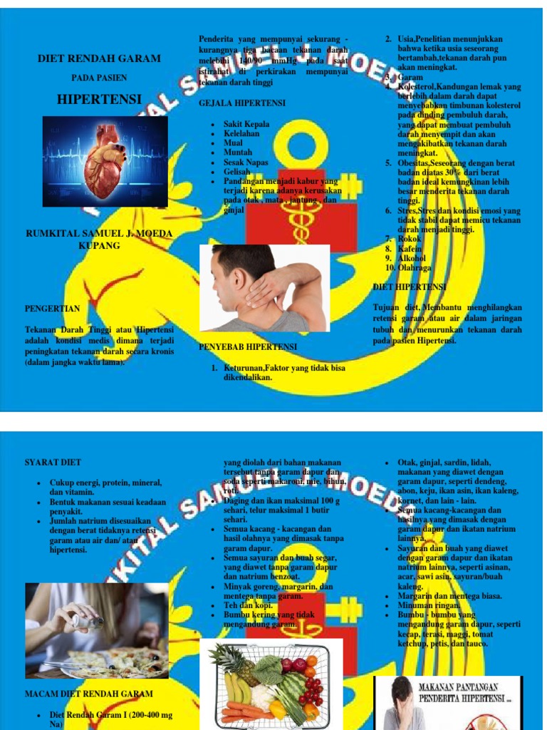 Diet Rendah Garam Leaflet | PDF