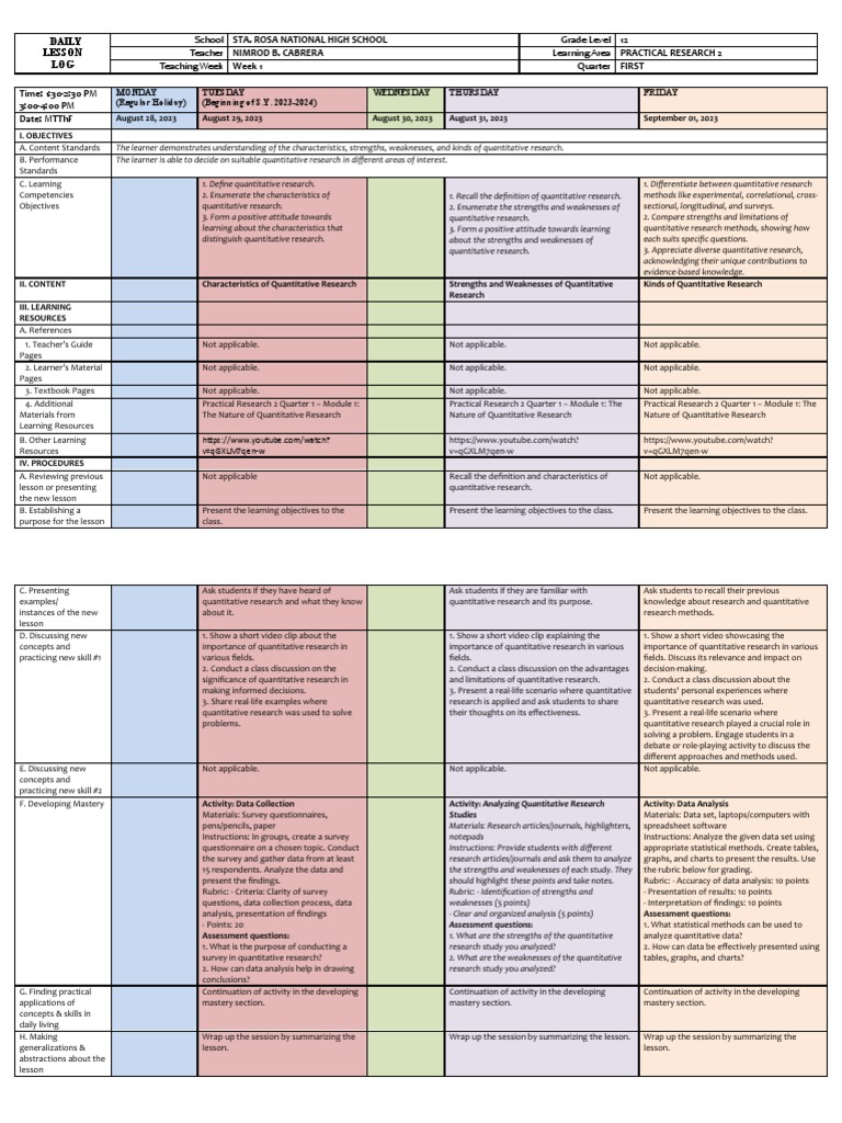 PR2 - DLL Week 1 | PDF | Learning | Survey Methodology