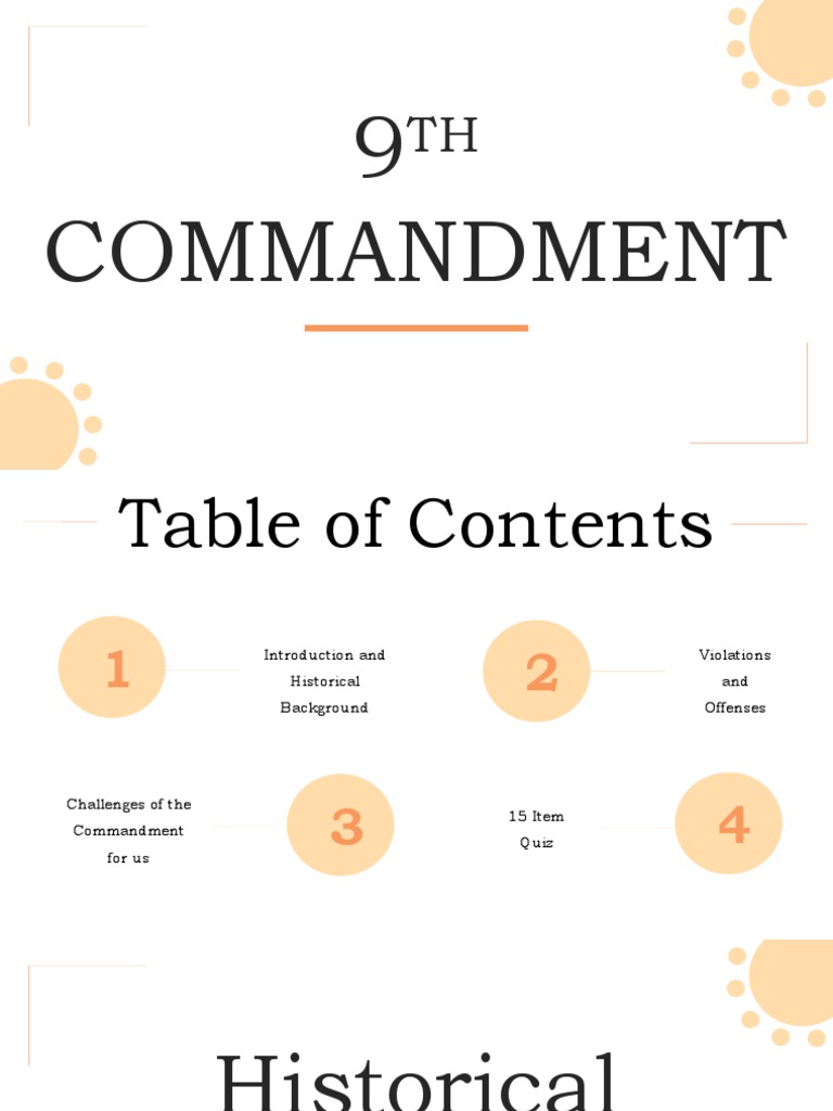 9th Commandment | PDF | Ten Commandments | Chastity