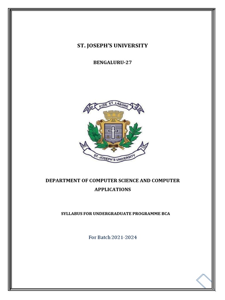 BCA - Syllabus - 2023 | PDF