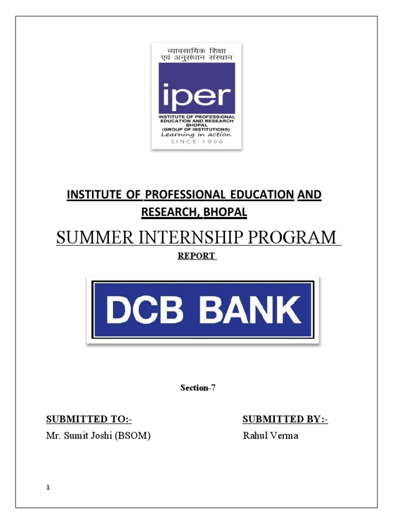 Rahul Intern Report | PDF