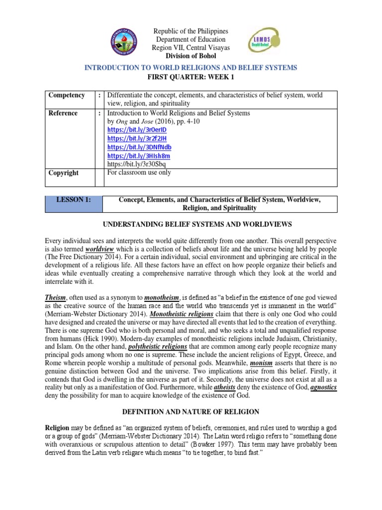 IWRBS Calibrated Q1 Week 1 | PDF
