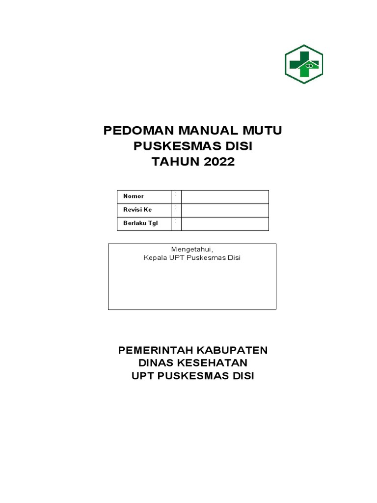 Pedoman Manual Mutu | PDF | Pengembangan Diri | Kesehatan Holistik