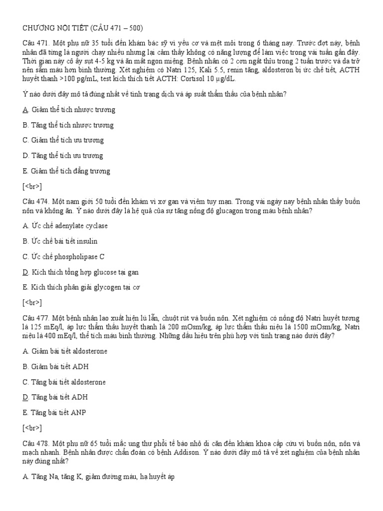 Physiology Pre Test - Trans - Endo | PDF