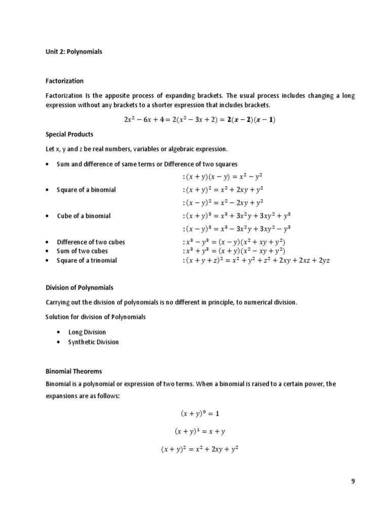 Ce11 Ce Bsci 112 Lecture 3 Polynomials Pdf Polynomial Factorization 