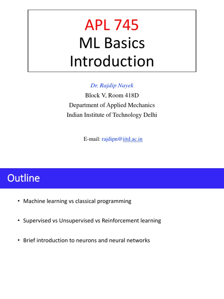 Lecture 2 - Introduction To ML | PDF