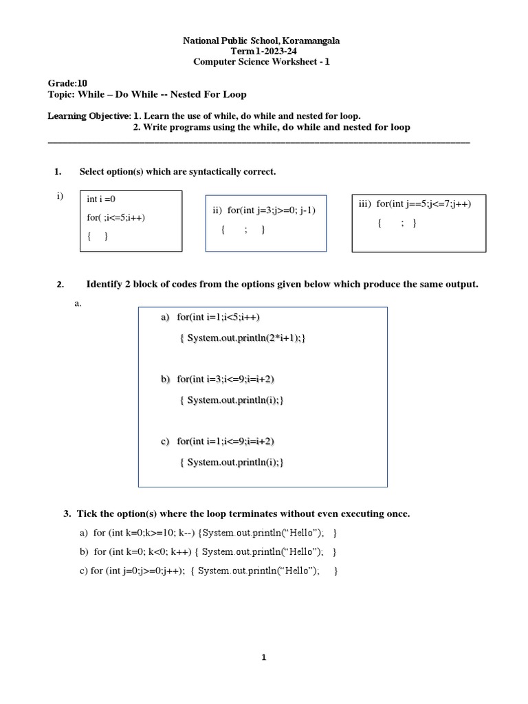 Chapter 1 - Worksheet | PDF | Programming Paradigms | Computer Engineering