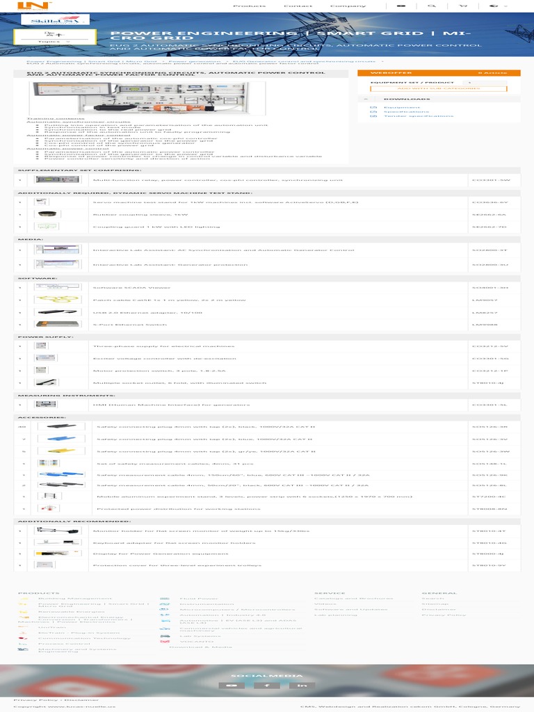 Lucas Nülle - EUG 2 Automatic Synchronising Circuits, Automatic Power ...