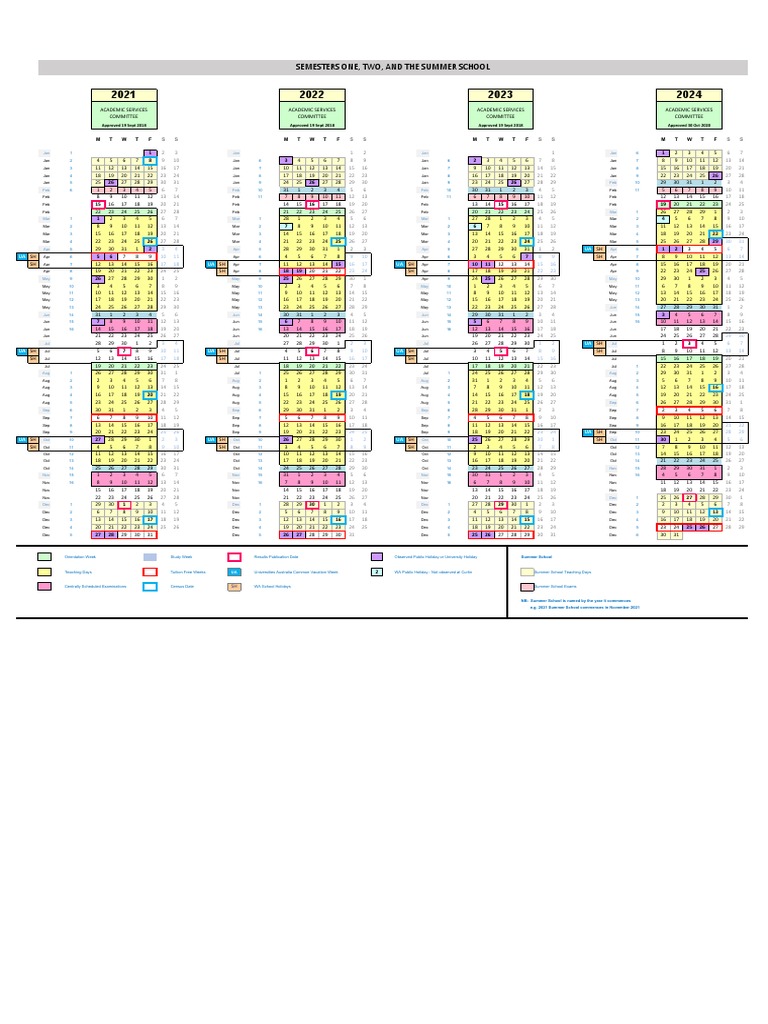 Academic Calendar 2021 2024 | PDF