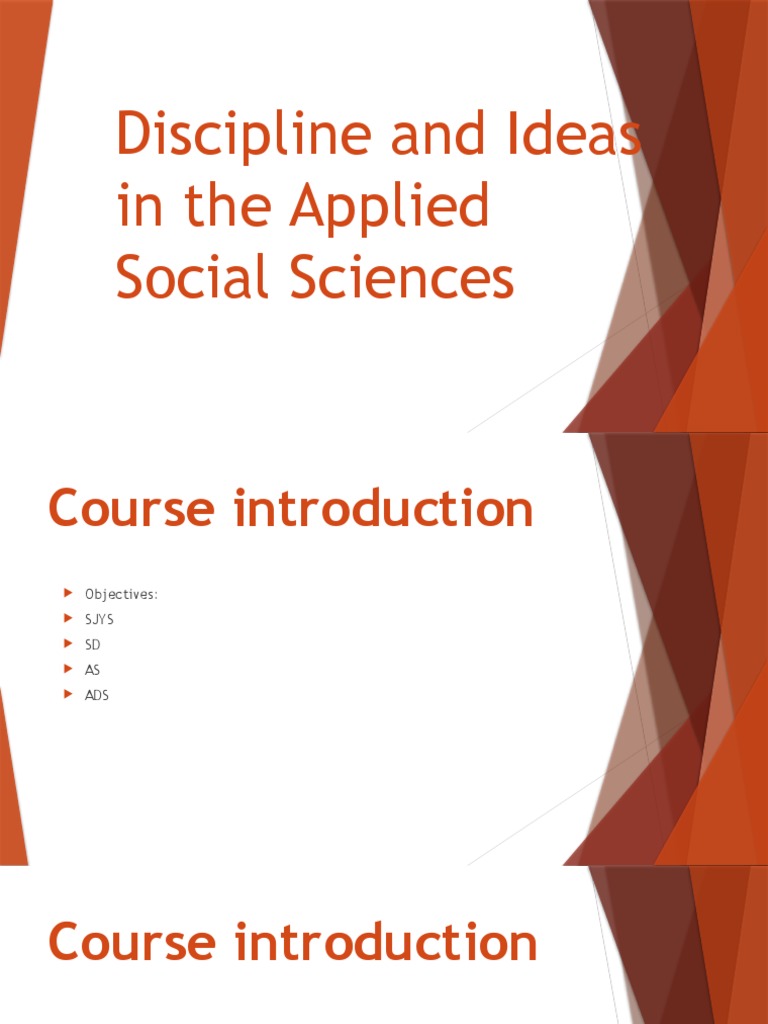 Discipline and Ideas in The Applied Social Sciences | PDF | Social ...