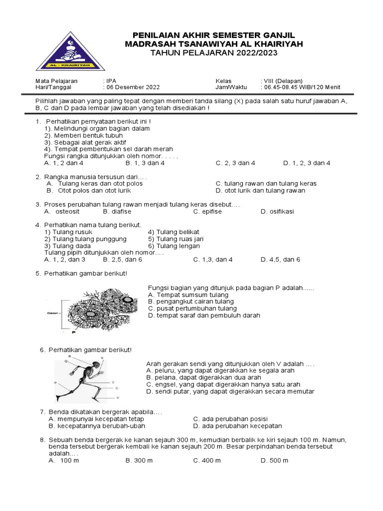 Soal Pas Kelas 8 | PDF