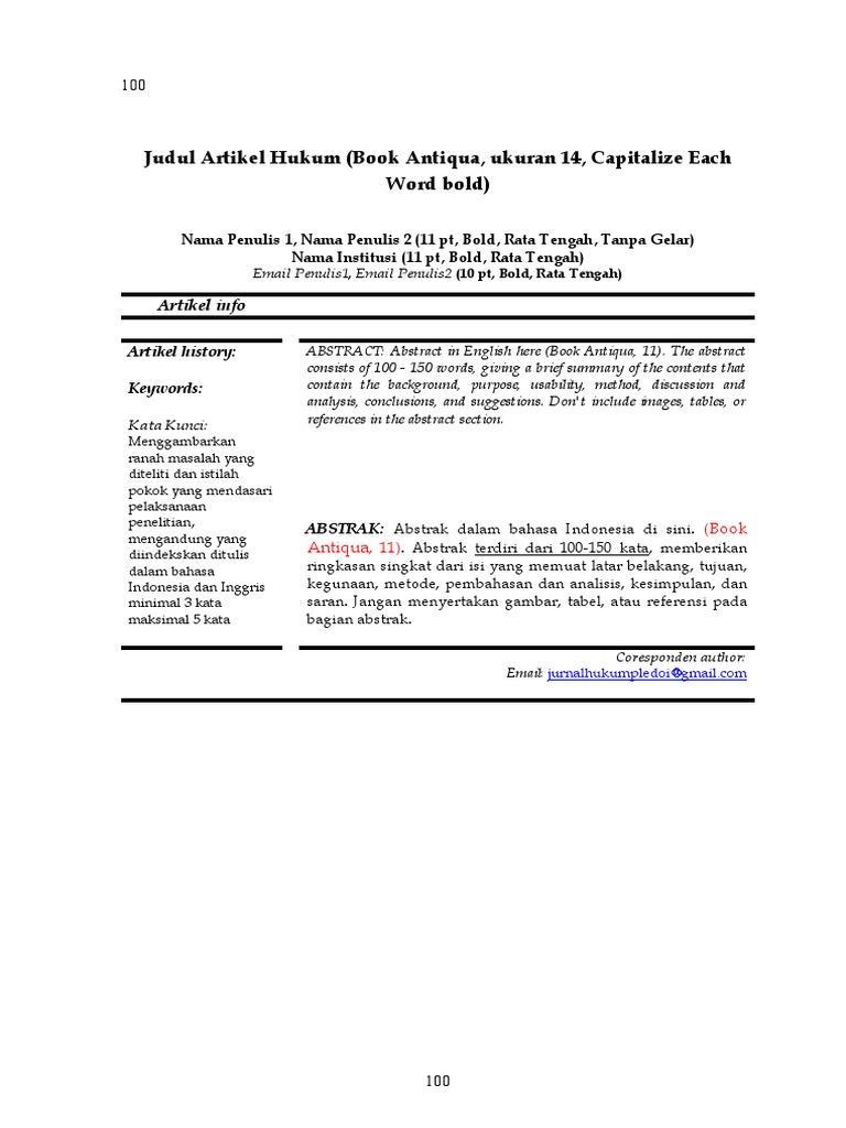 Template PLEDOI | PDF