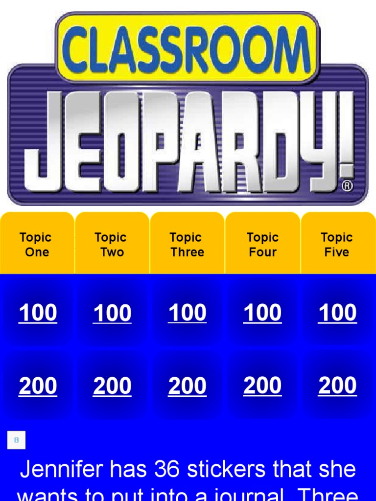 Jeopardy Game | PDF