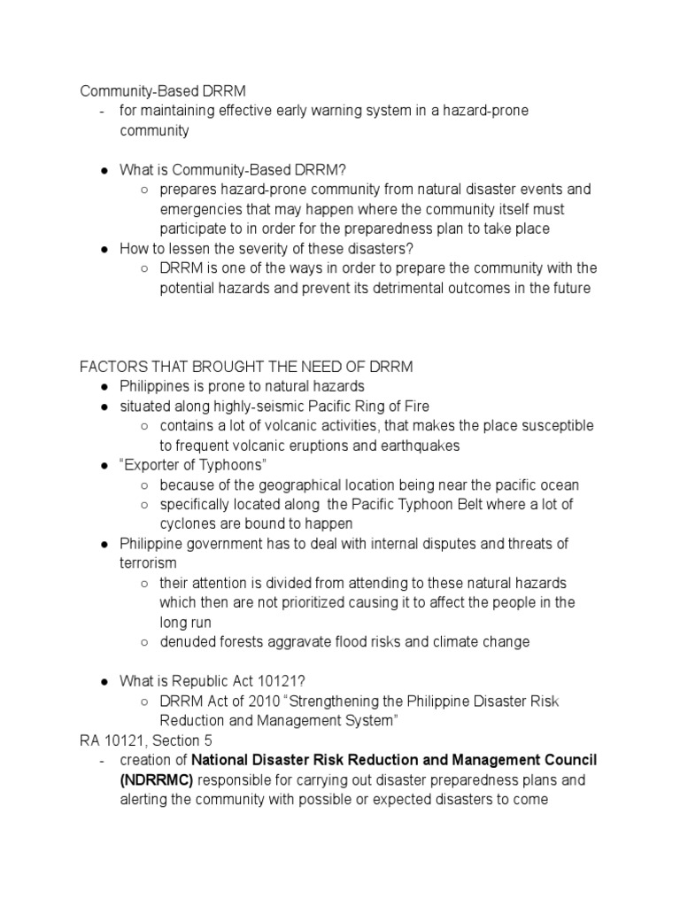 Community Based DRRM | PDF | Emergency Management | Hazards