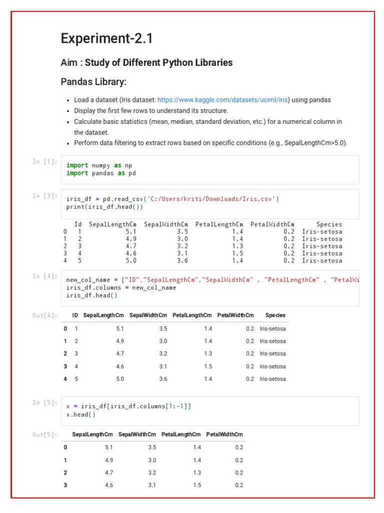 Experiment-2-1-Ml Kritika | PDF | Mathematics | Statistics