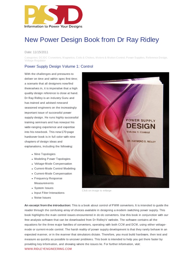 New Power Design Book From DR Ray Ridley | PDF