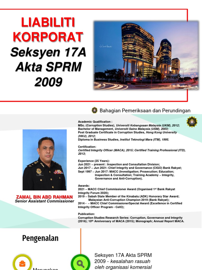 ZAMAL - S17A Corporate Liability - TRUST | PDF | Bisnis | Pengelolaan Keuangan & Uang