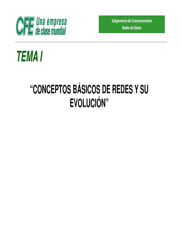 Tema 1 Introduccion A Las Redes de Datos | PDF | Red de computadoras ...
