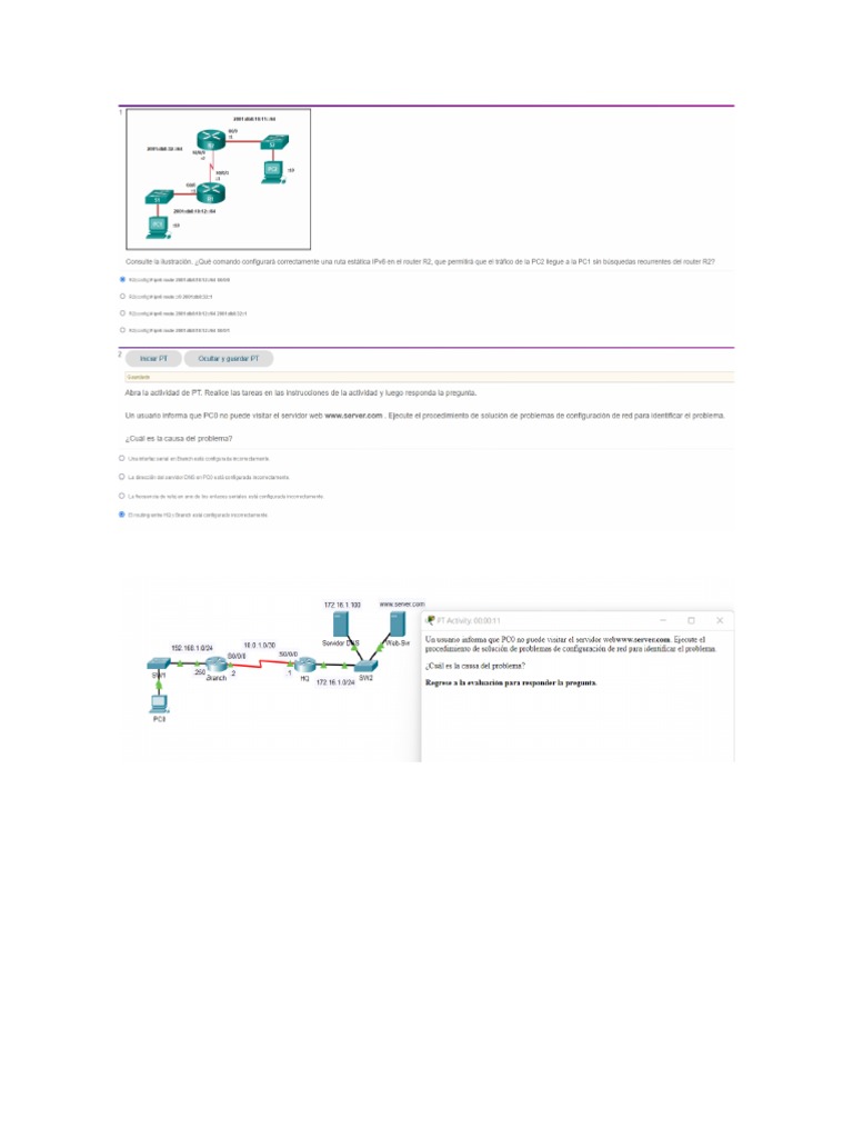 Módulos 14 16 Examen de Conceptos de Enrutamiento y Configuración | PDF