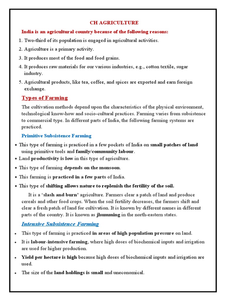 1.agriculture Notes | PDF | Home & Garden