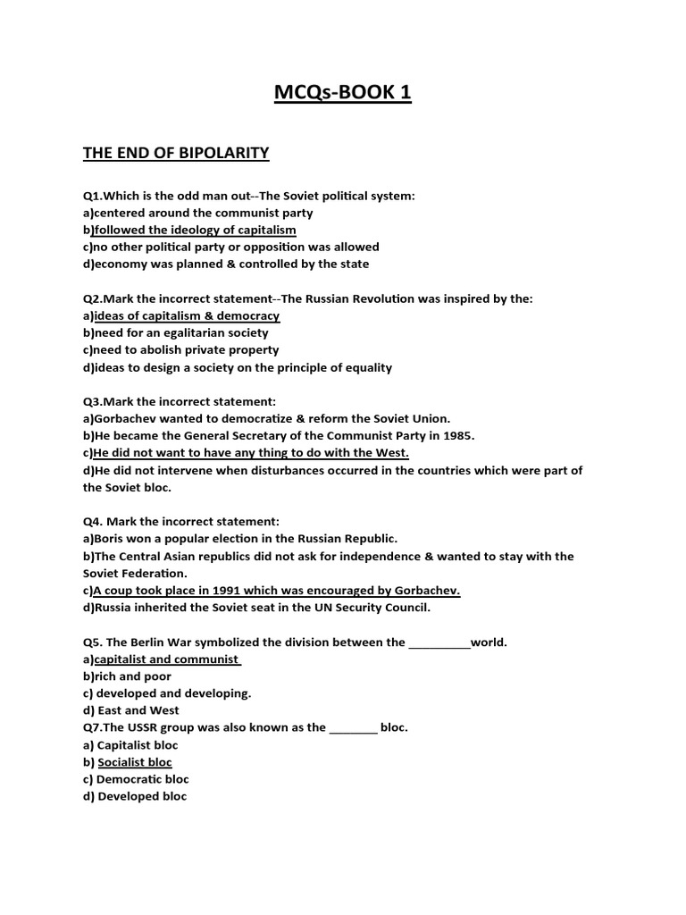 MCQs BOOK-1 | PDF