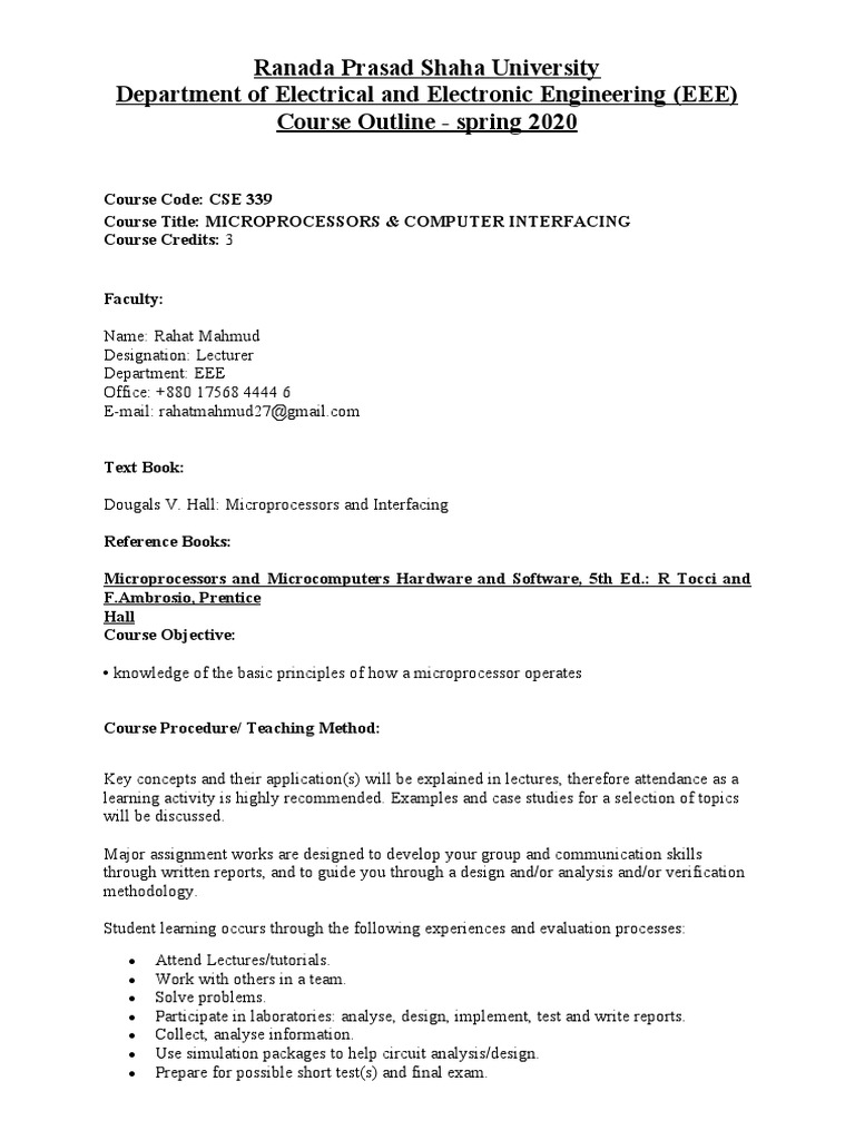 Microprocessor and Interfacing | PDF | Input/Output | Microprocessor