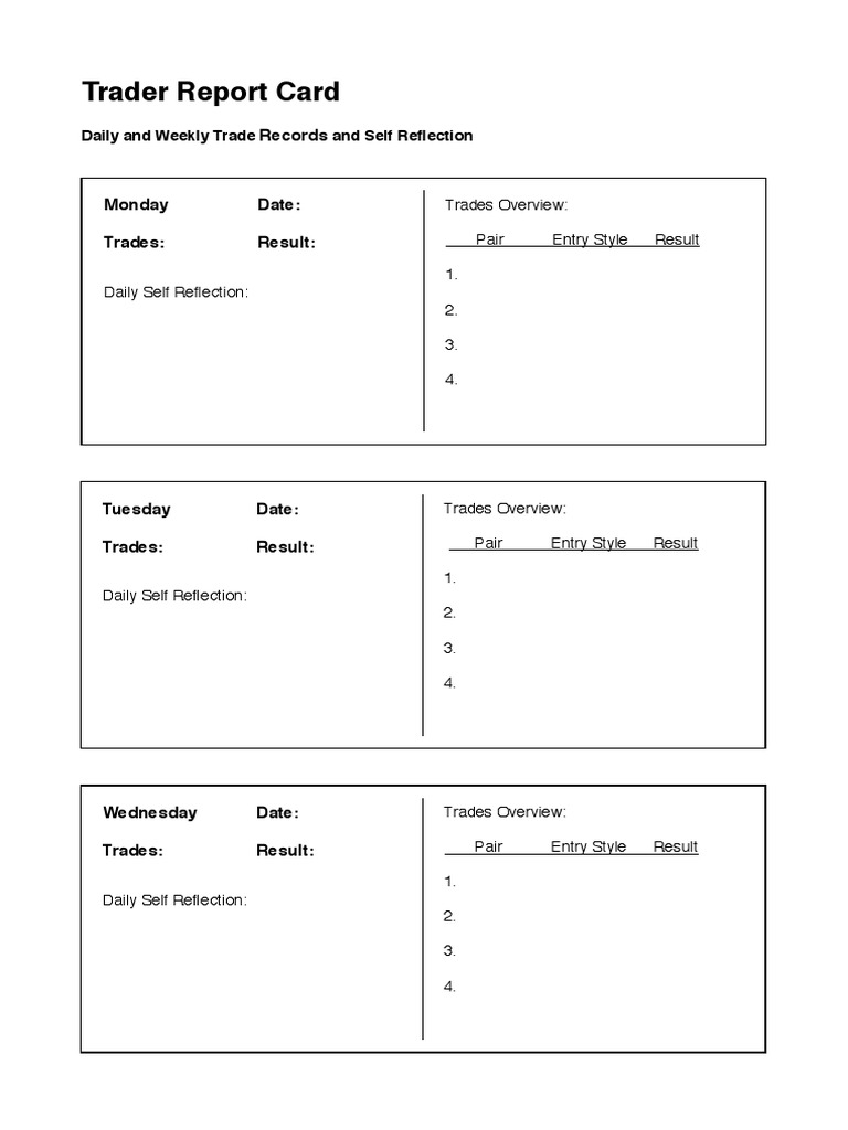 Trader Report Card | PDF