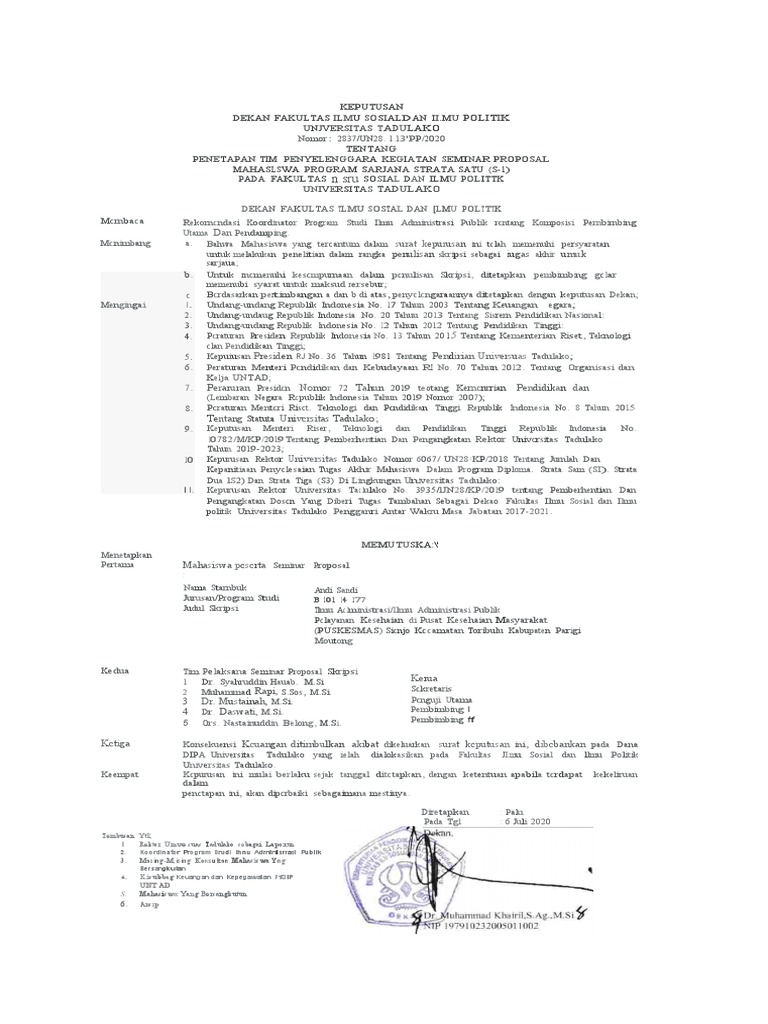 Andisandi SK Proposal | PDF
