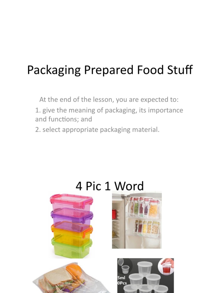 Packaging Prepared Food Stuff | PDF | Packaging And Labeling | Glasses