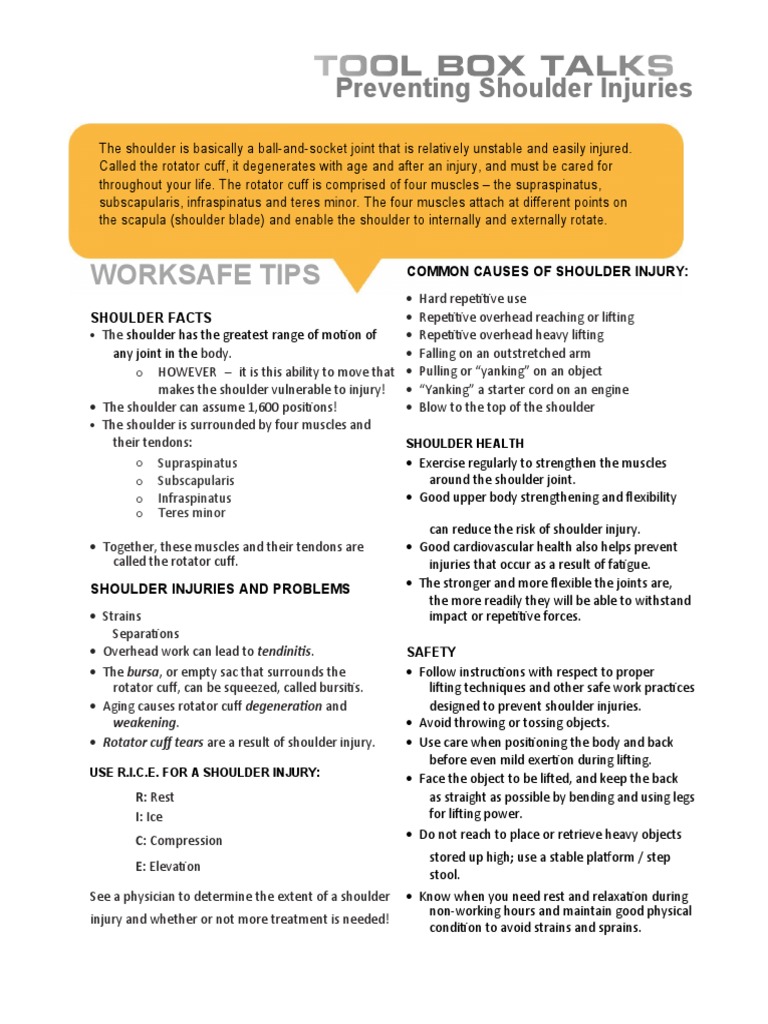 Preventing Shoulder Injuries | PDF