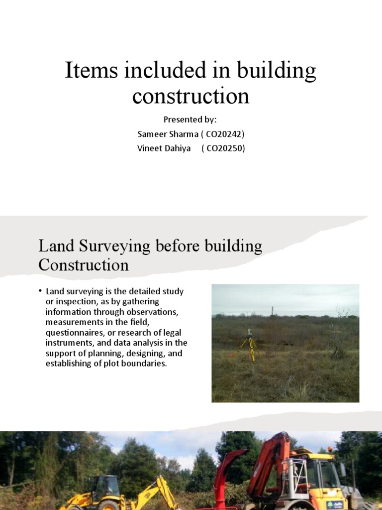 Building Construction Items | PDF | Concrete | Masonry