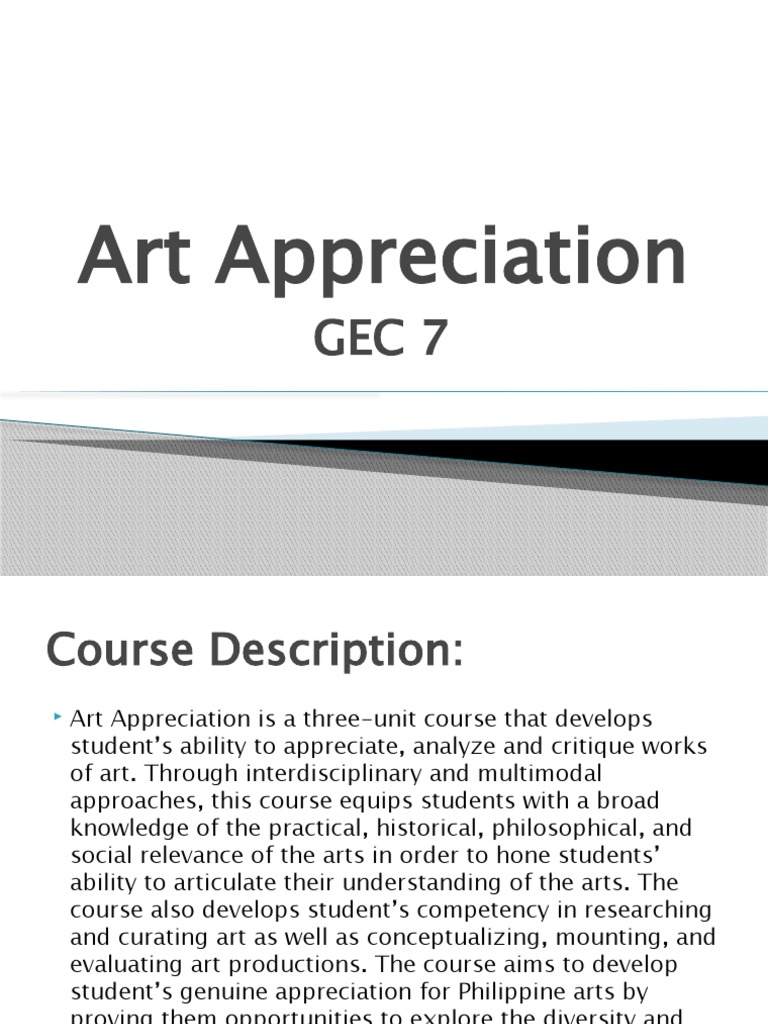 Art Appreciation LESSON 1 | PDF | Experience | Perception