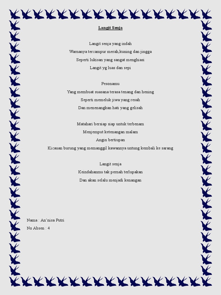 Puisi Anisa Putri | PDF