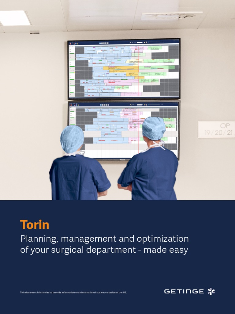 Torin: Planning, Management and Optimization of Your Surgical Department - Made Easy | PDF ...