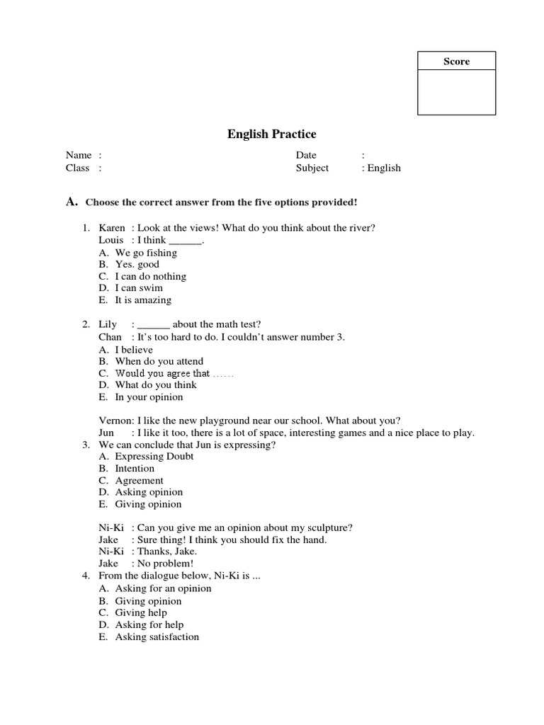 English Practice | PDF
