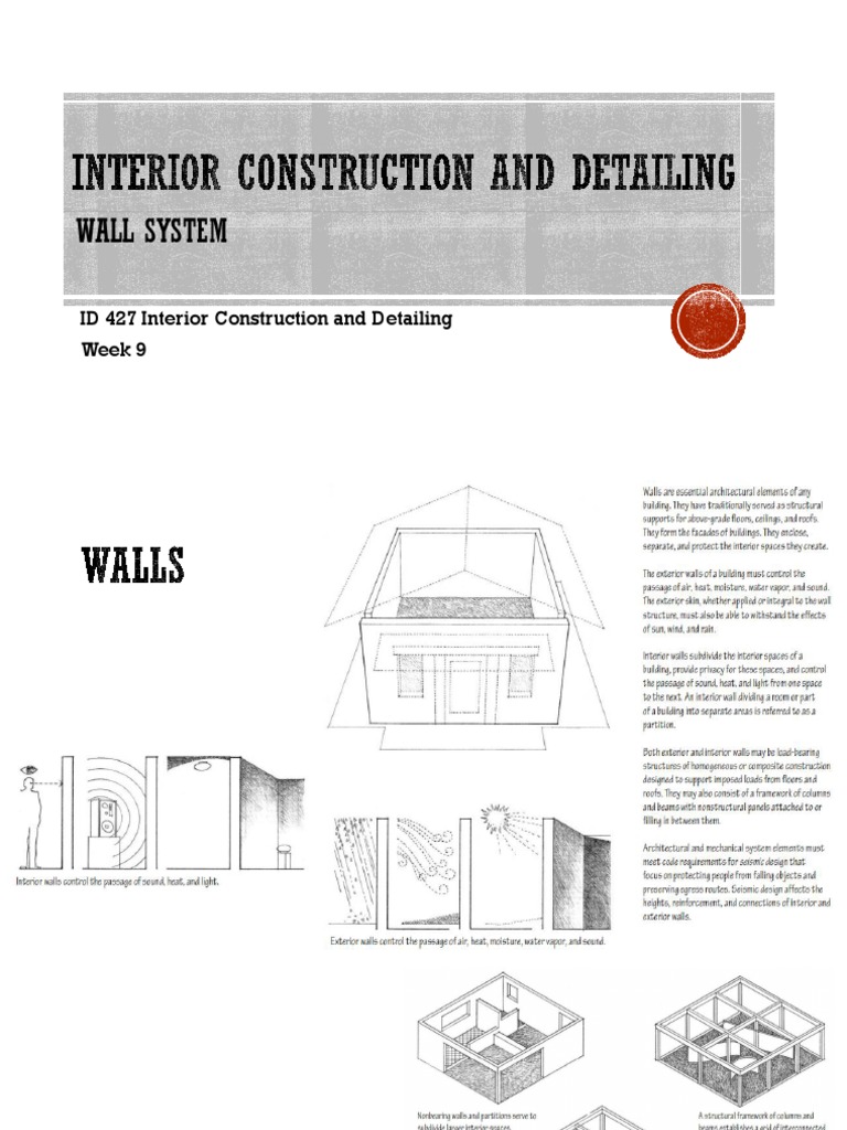 Interior Wall Detailing Techniques | PDF