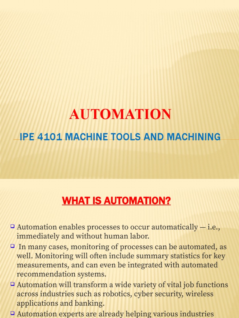 Automation | PDF